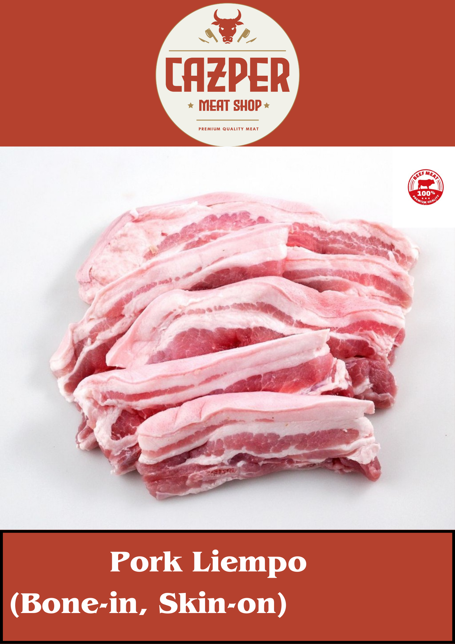Pork Liempo (1kg/pack) – Cazper Meat PH